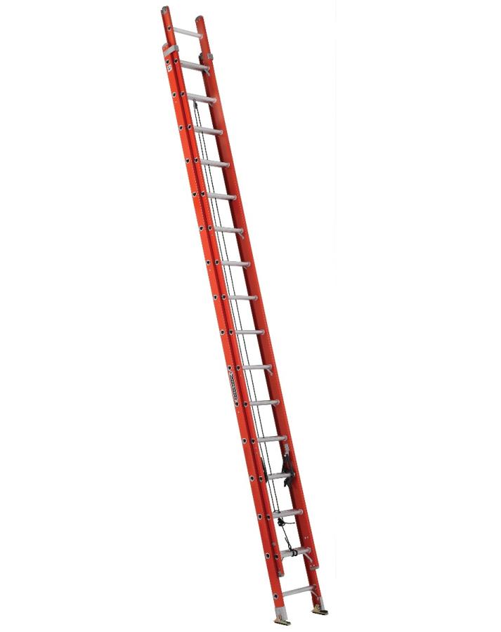 LOUISVILLE LADDER 32-FOOT FIBERGLASS EXTENSION LADDER, TYPE IA, 300 ...